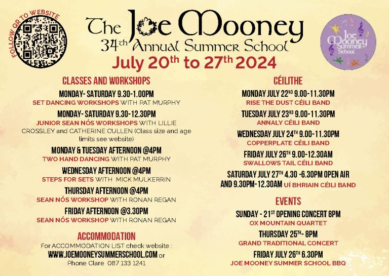Joe Mooney Summer School Traditional Irish Music Festival